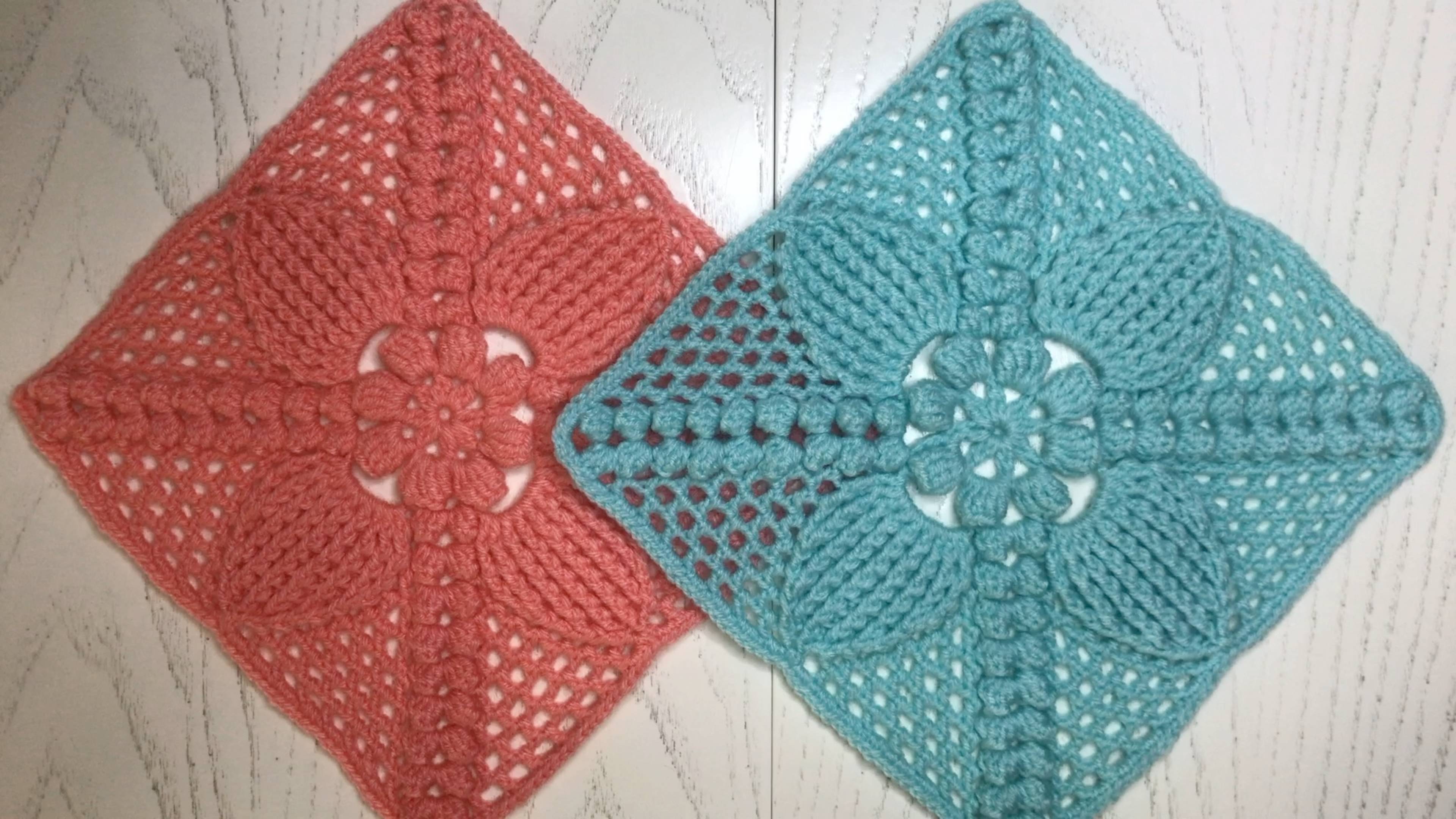 Квадратный Мотив "Рельефная Нежность" Крючком — Пошаговый Мастер-Класс с Подробным Объяснением