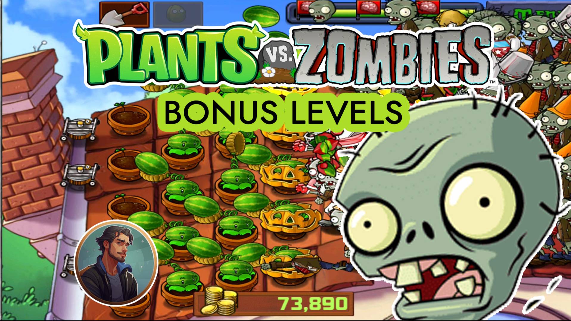 Plants vs Zombies - Column like you see em. Колонна, как вы её видите | bonus levels (ПВЗ)