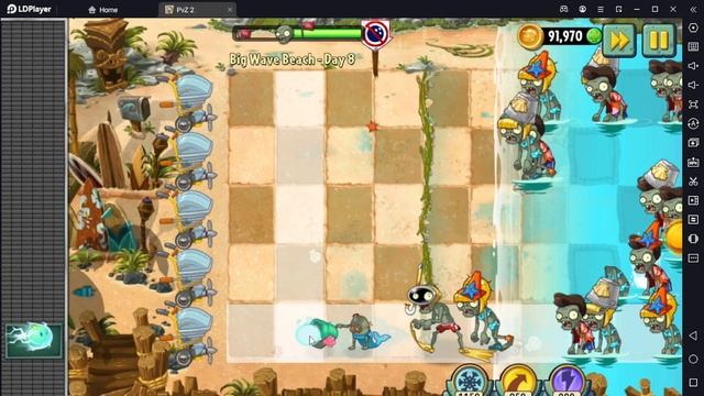 Растение против Зомби 2/PvZ2 Adventure Big Wave Beach Day 8/Большая Пляжная Волна День 8