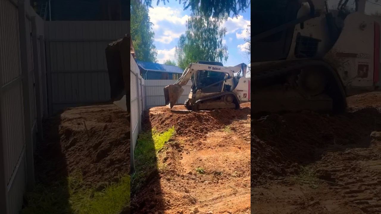 Черновая планировка участка техникой #выравниваниеучастка