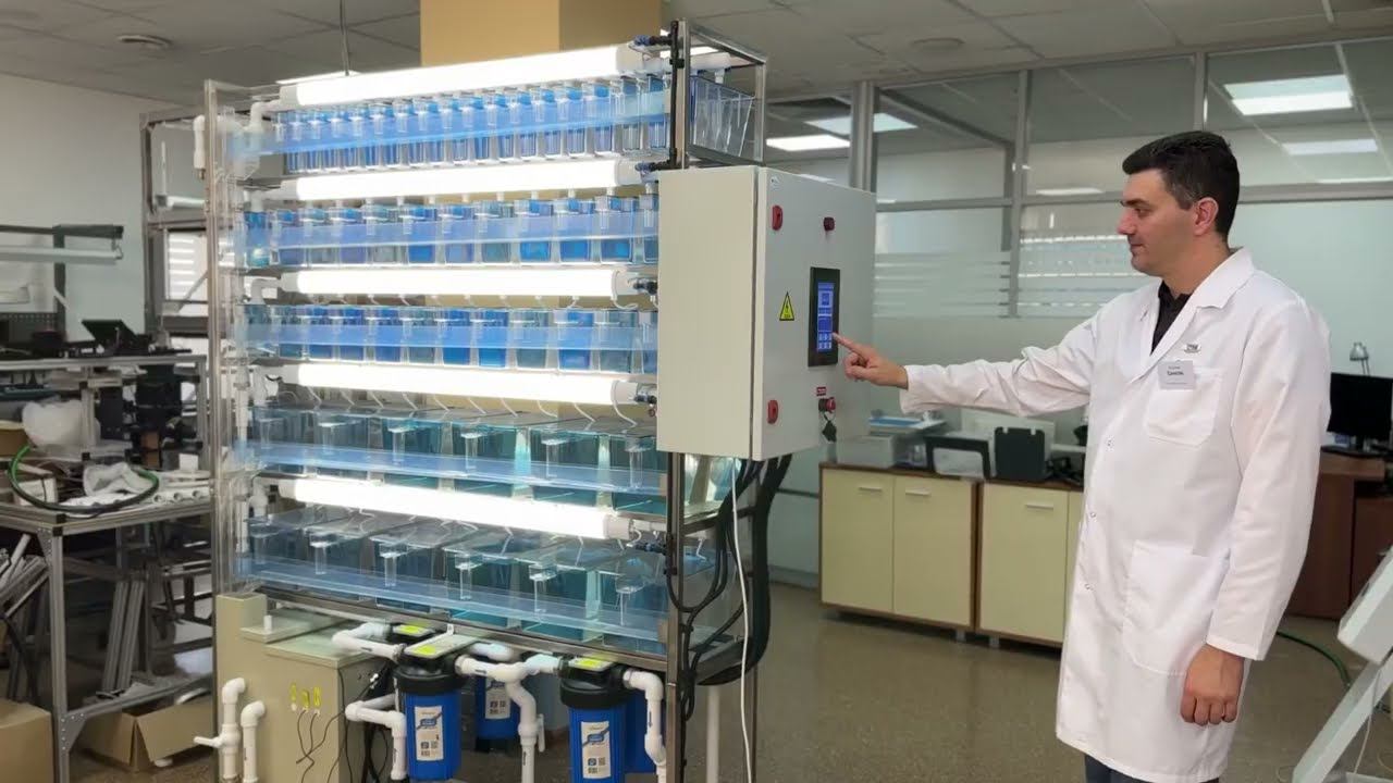 Лабораторная система для содержания рыб АКВАФИШ-БИО-1М. AWTech, Россия.