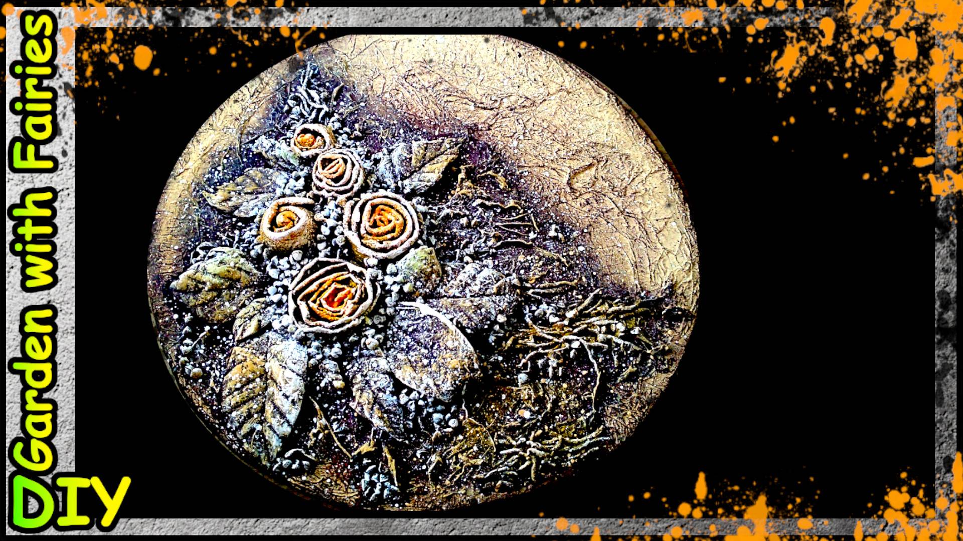 Панно Первый Снег. Из кожуры грейпфрута и гречки