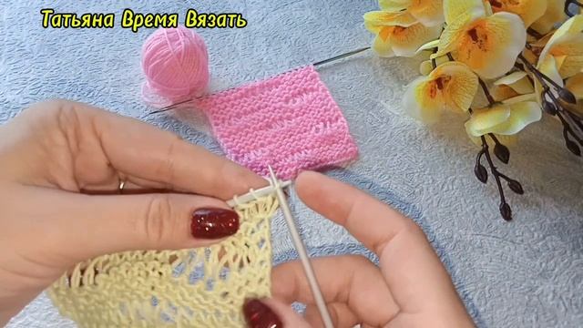 Супер узор спицами 🧶 Простой и очень красивый! Для летних топов и футболочек👌