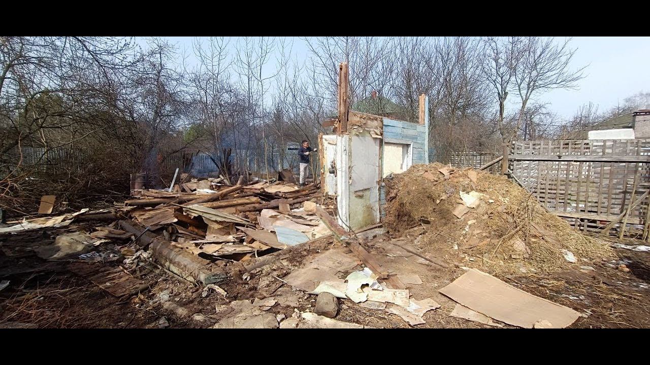 Демонтаж каркасного дома и гаража за 2 дня