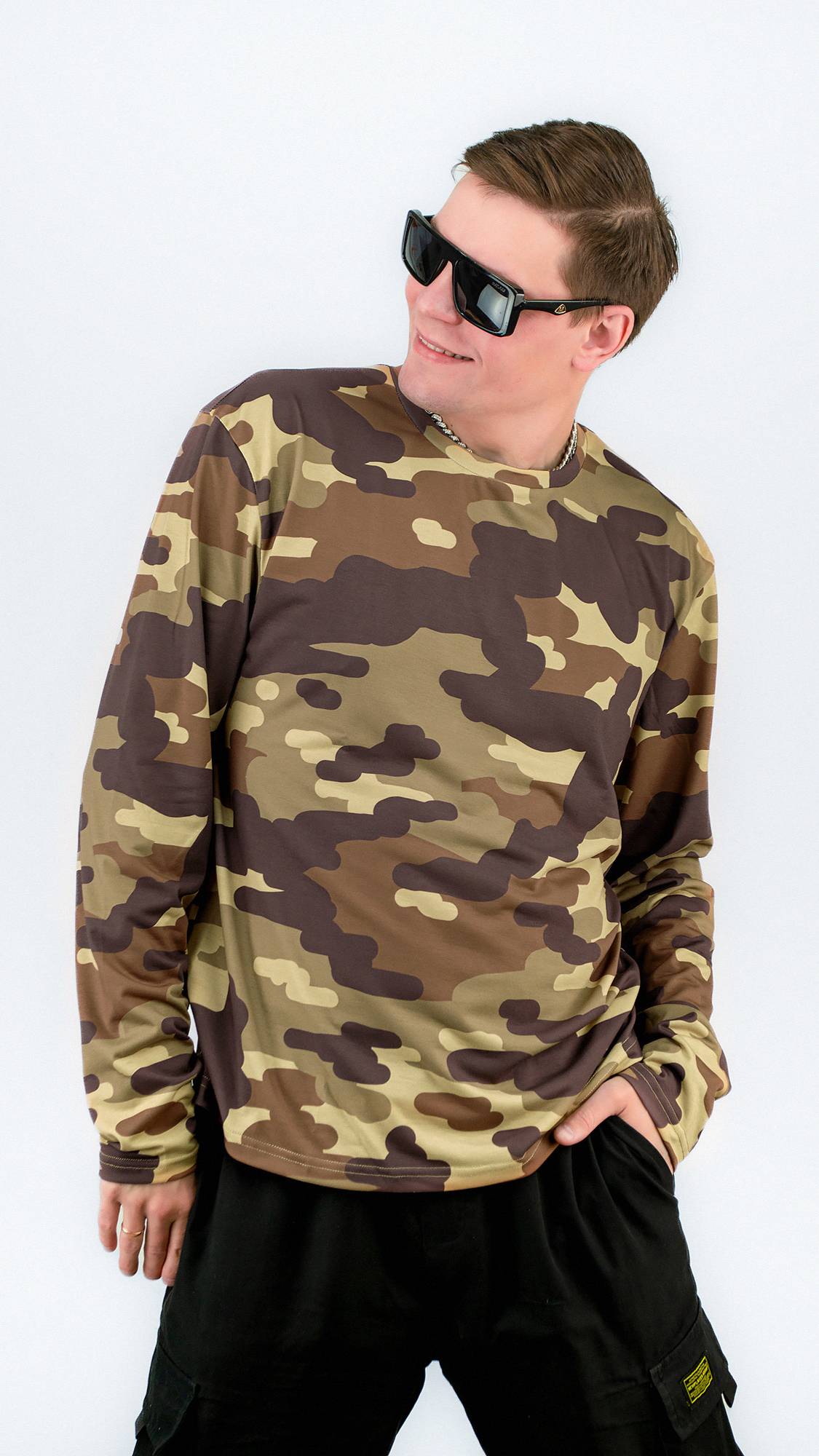 Лонгслив КАМУФЛЯЖ (песочная буря)