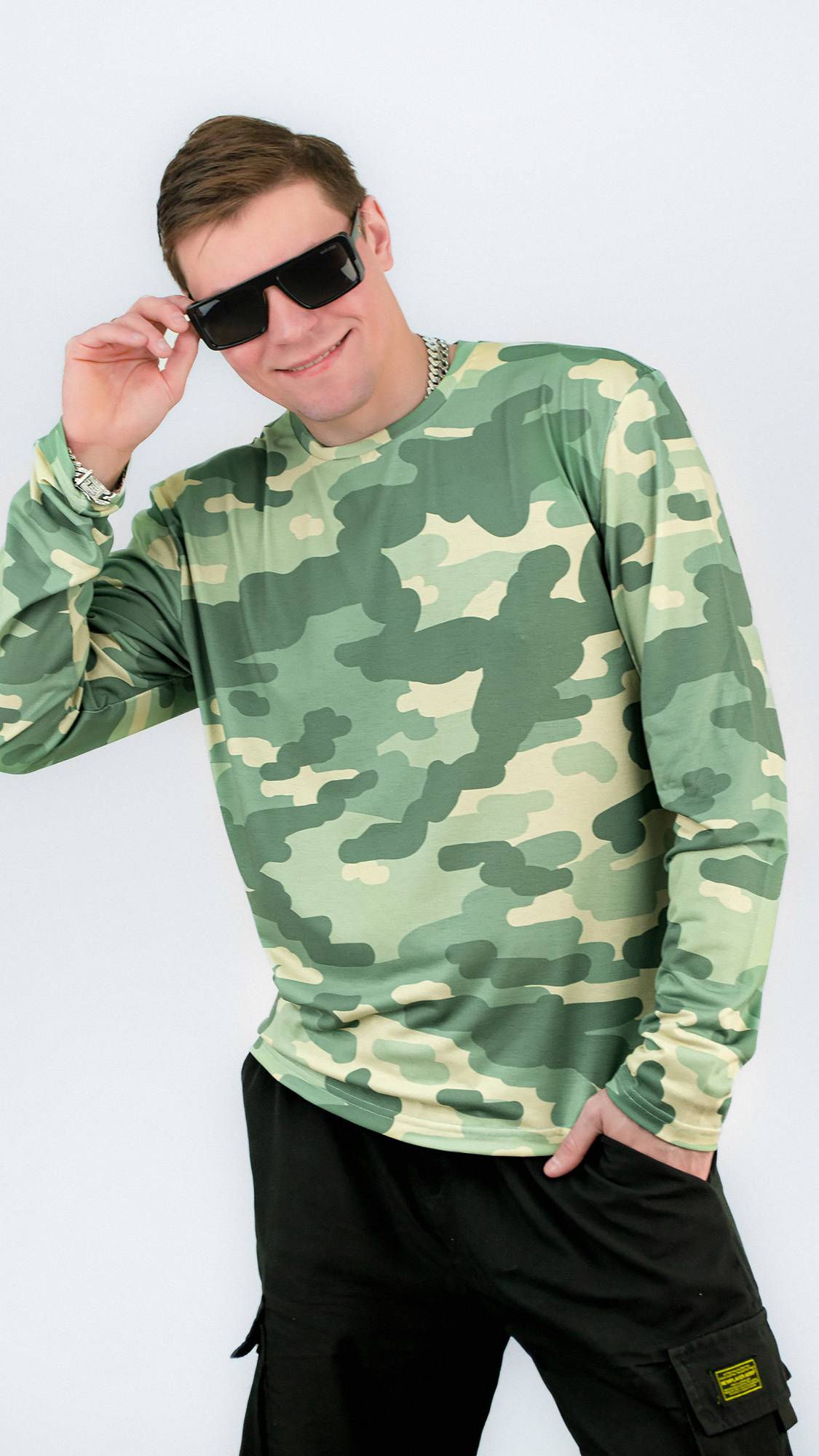 Лонгслив КАМУФЛЯЖ (трава)