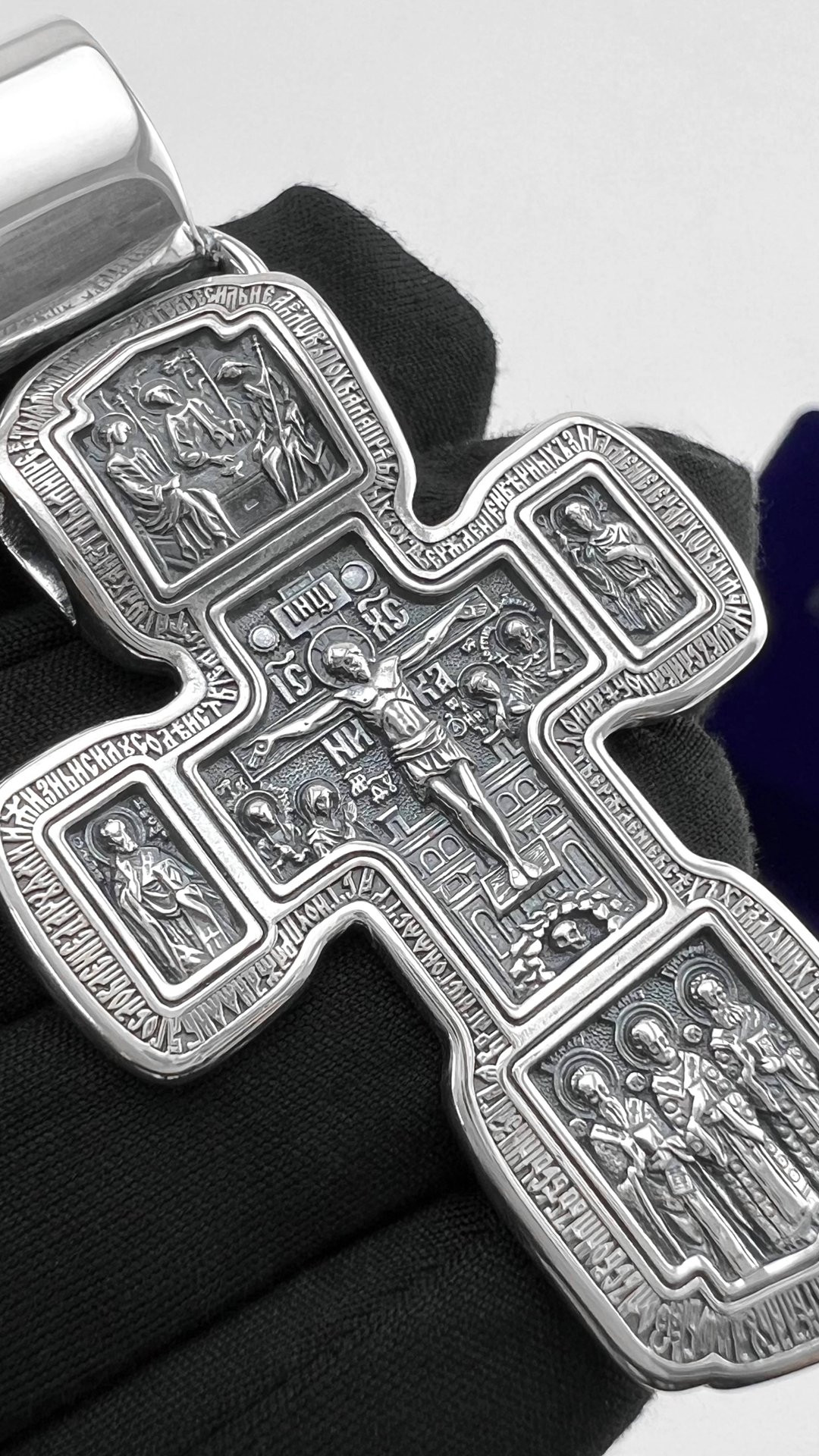 Серебряный крест 30 грамм и серебряная цепь Якорь