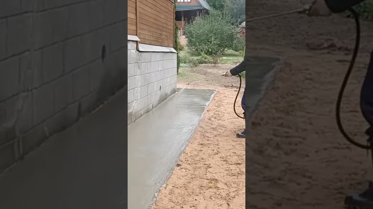 Покрытие бетона дисперсией.