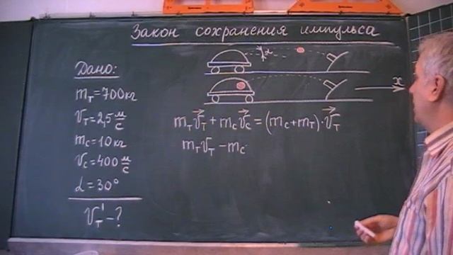 Скорость тележки с песком
