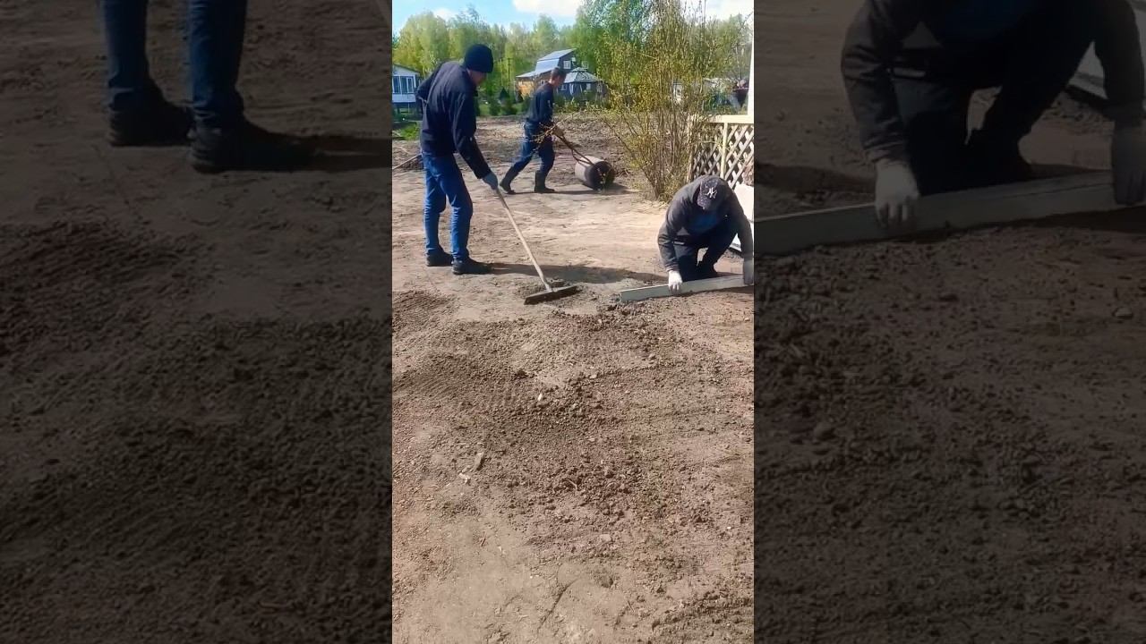 Культивация участка, подготовка к посеву газона.