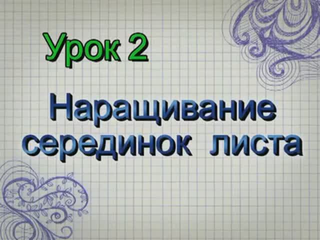 Урок 2.  Наращивание серединок листа. Цикл видеоуроков в помощь библиотекарям