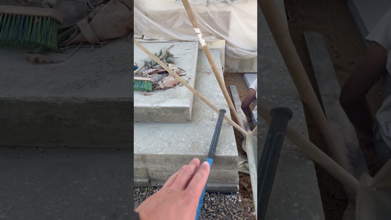 Убираем бугор с помощью болгарки и алмазного диска #благоустройствоучастка