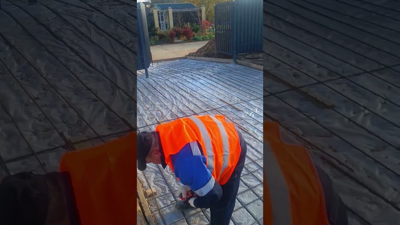 Вязка армокаркаса парковки. А 500 10мм, шаг 20 см.