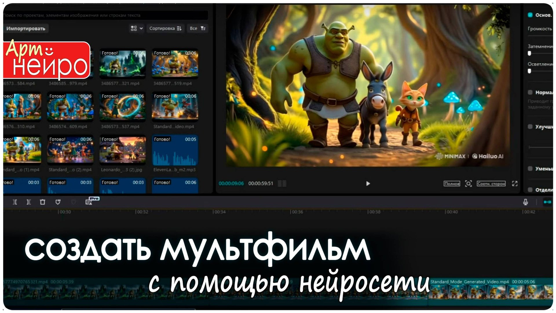 Как создать мультфильм с помощью нейросети Просто и Быстро_(28 февр. 2025)