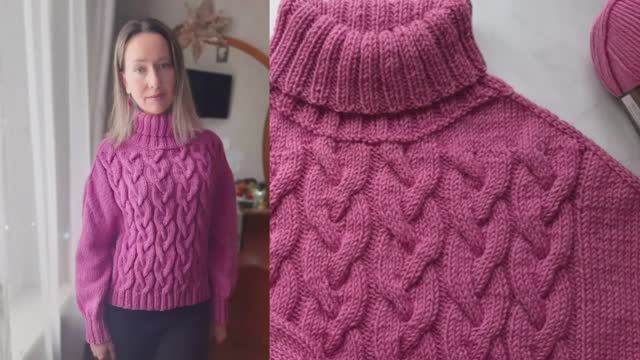 Свитер - реглан-погон со спущенным плечом. Описание