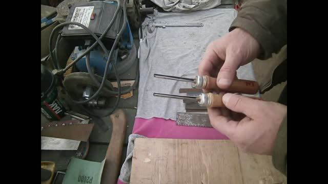 Три стамески для контурной резьбы по дереву