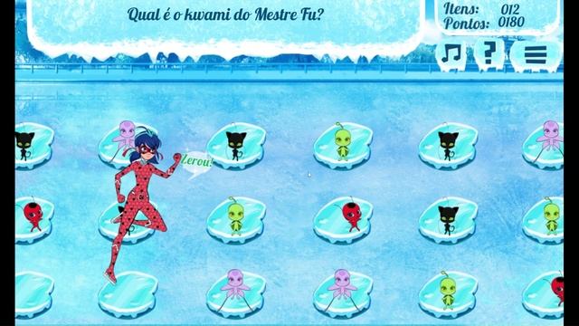 Леди Баг и Супер кот, игра Леди Баг прыгает по льдинам,  часть  5