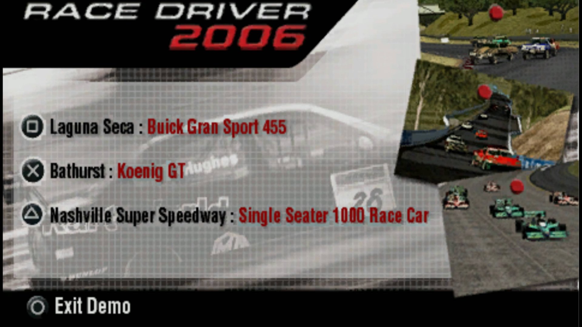 Race Driver 2006 PSP NTSC-U US Demo Gameplay (UCUS-98664)