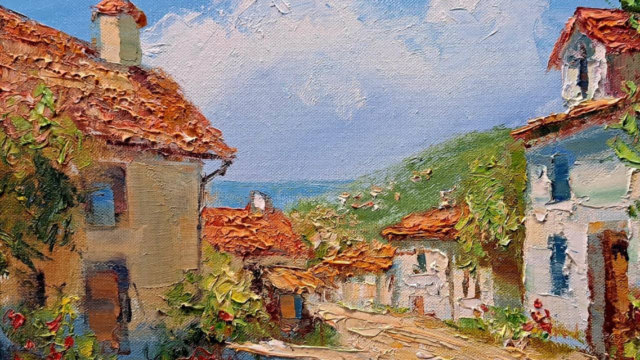 Летний день.Живопись маслом