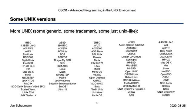 UNIX24_1_2 Advanced Programming in the UNIX Environment_ Week 01 - UNIX History