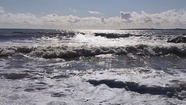 Чёрное море волнуется и штормит. Шум волн. Релакс.