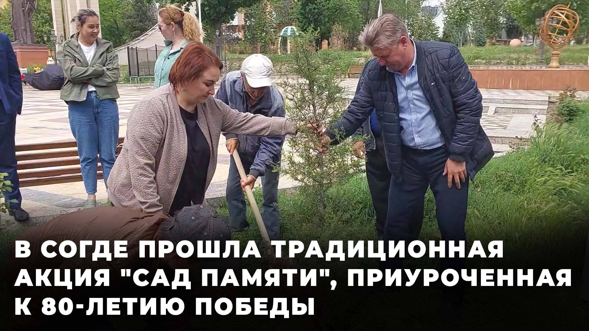 В Согде прошла традиционная акция «Сад памяти», приуроченная к юбилею Великой Победы