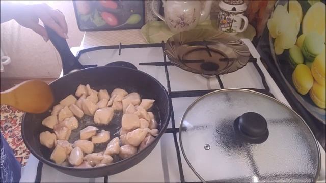 Куриное филе в карамели в соевом соусе