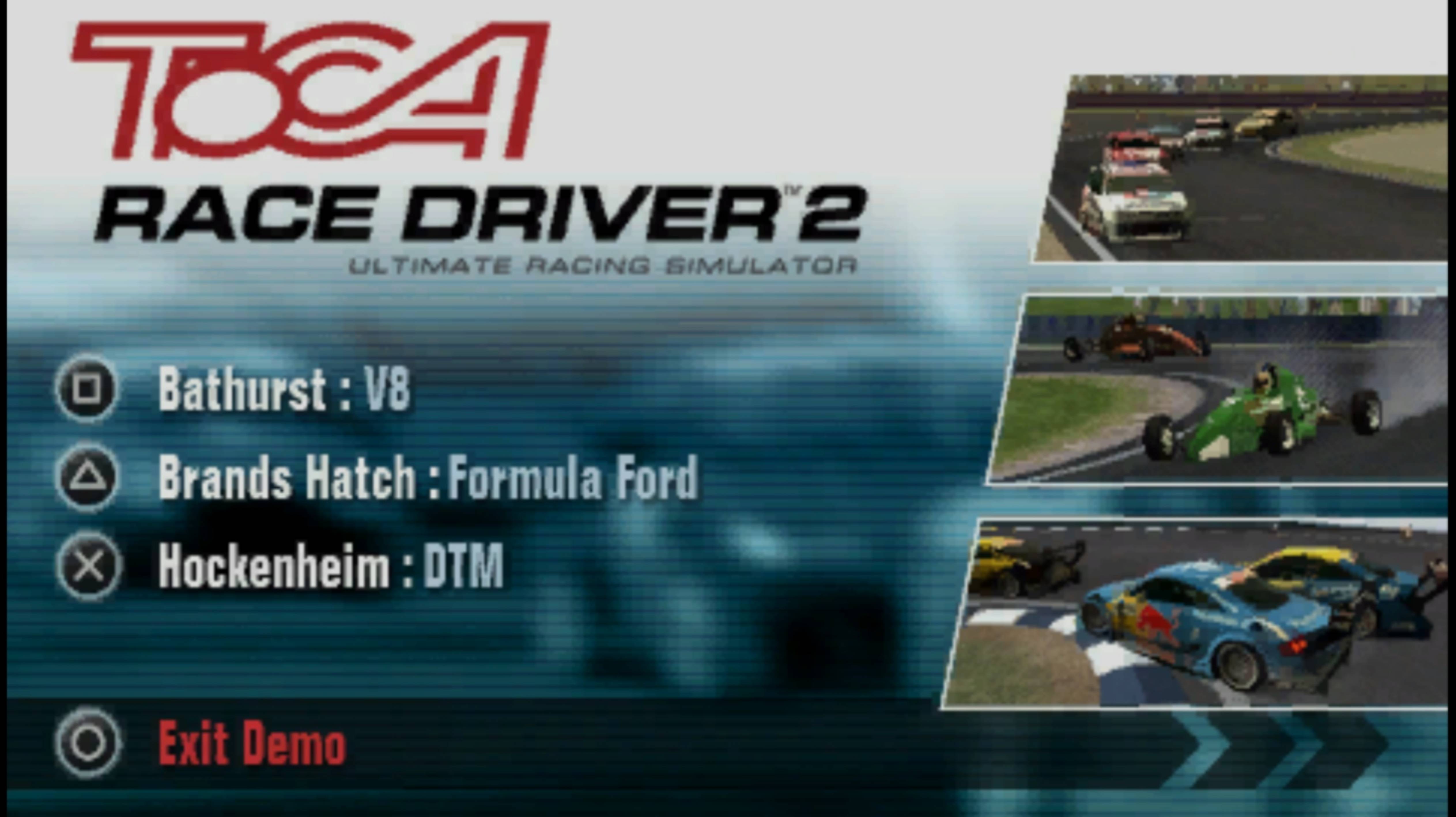 ToCA Race Driver 2 Ultimate Racing Simulator PSP PAL EU Demo Gameplay (Greatest Hits)(UCED-00316)