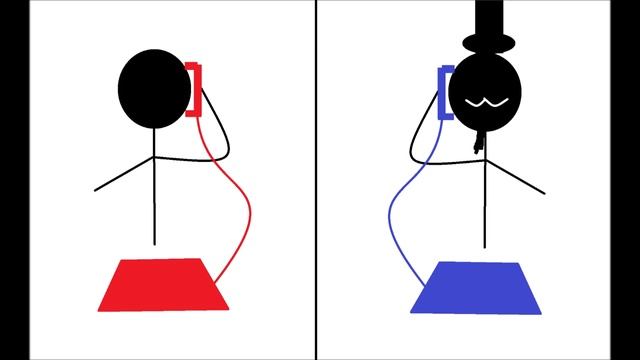 Стикмен - Ну как там с деньгами? (отец Стикмена)