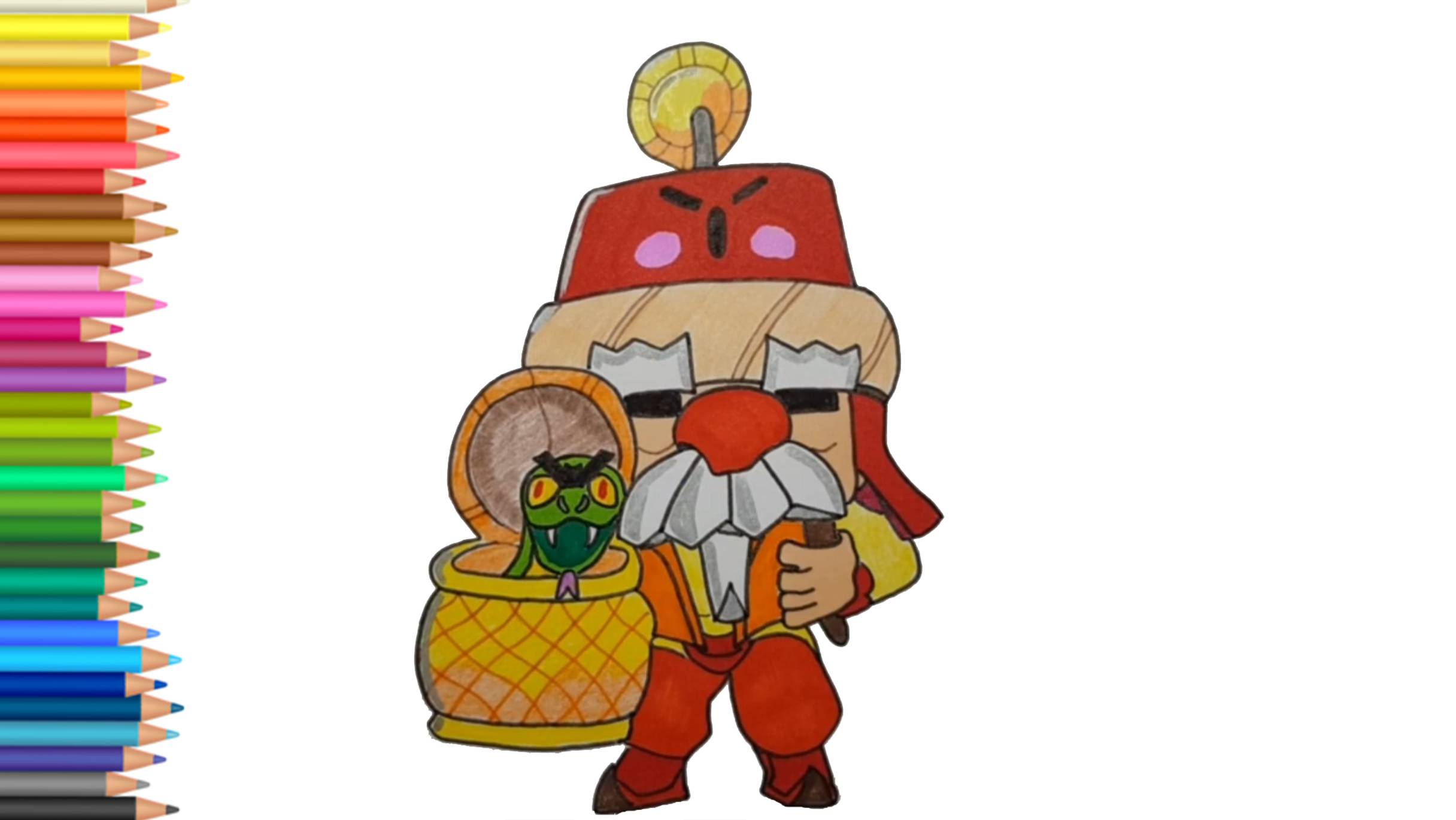 Как нарисовать Торговец Гейл из Бравл Старс ⭐