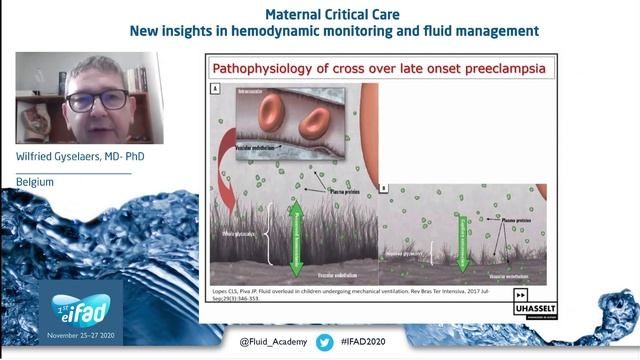 Hemodynamic monitoring and fluids  in maternal care W Gyselaers  (IFAD 2020)