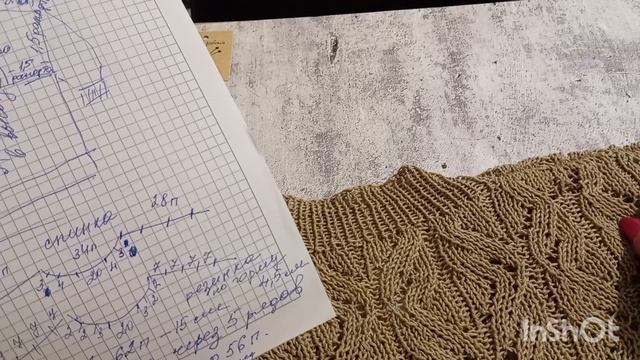 Ажурная футболка спицами из хлопка,подробный обзор