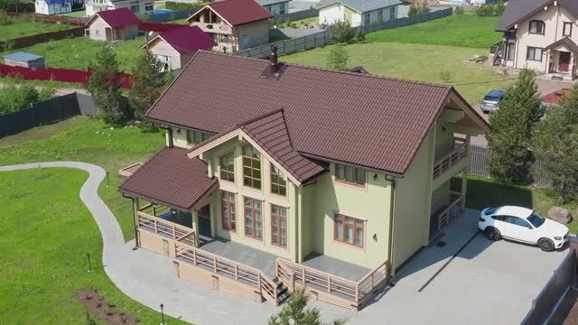 Коттедж из клееного бруса по проекту М233