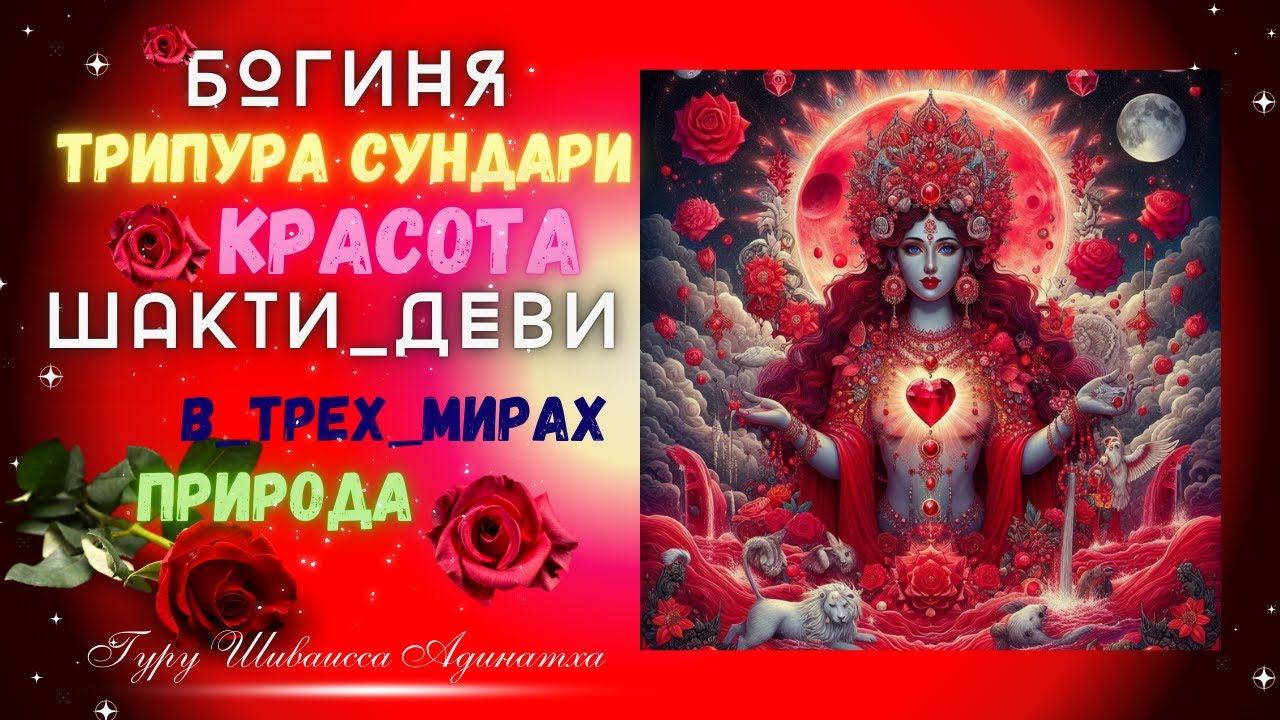 Богиня_Трипура_Сундари_красота_Шакти_Деви_в_трех_мирах,_ природа. Гуру Шиваисса Адинатха