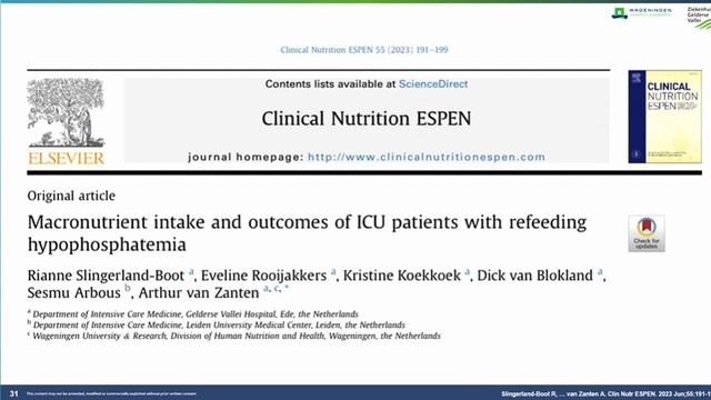 REFEEDING SYNDROME IN ICU PATIENTS SICEM-44 (2025)