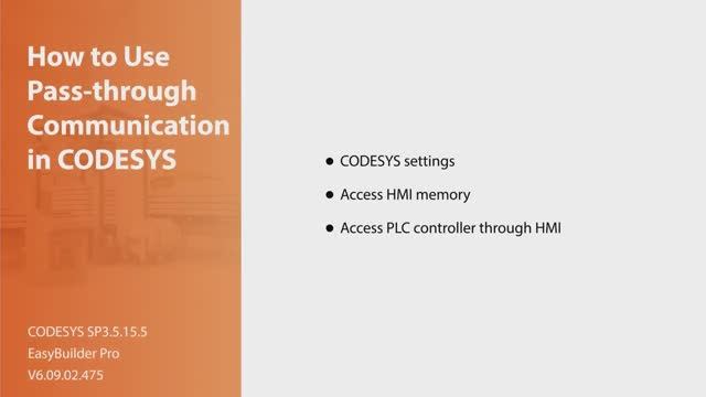 Weintek iR + CODESYS tutorial - 6. How to Use Pass-through Communication in CODESYS
