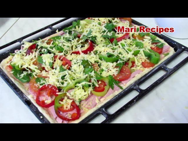 RUSTIC PIZZA! QUICK PIZZA RECIPE WITHOUT YEAST! ПИЦЦА ДЕРЕВЕНСКАЯ! БЫСТРЫЙ РЕЦЕПТ ПИЦЦЫ БЕЗ ДРОЖЖЕЙ!