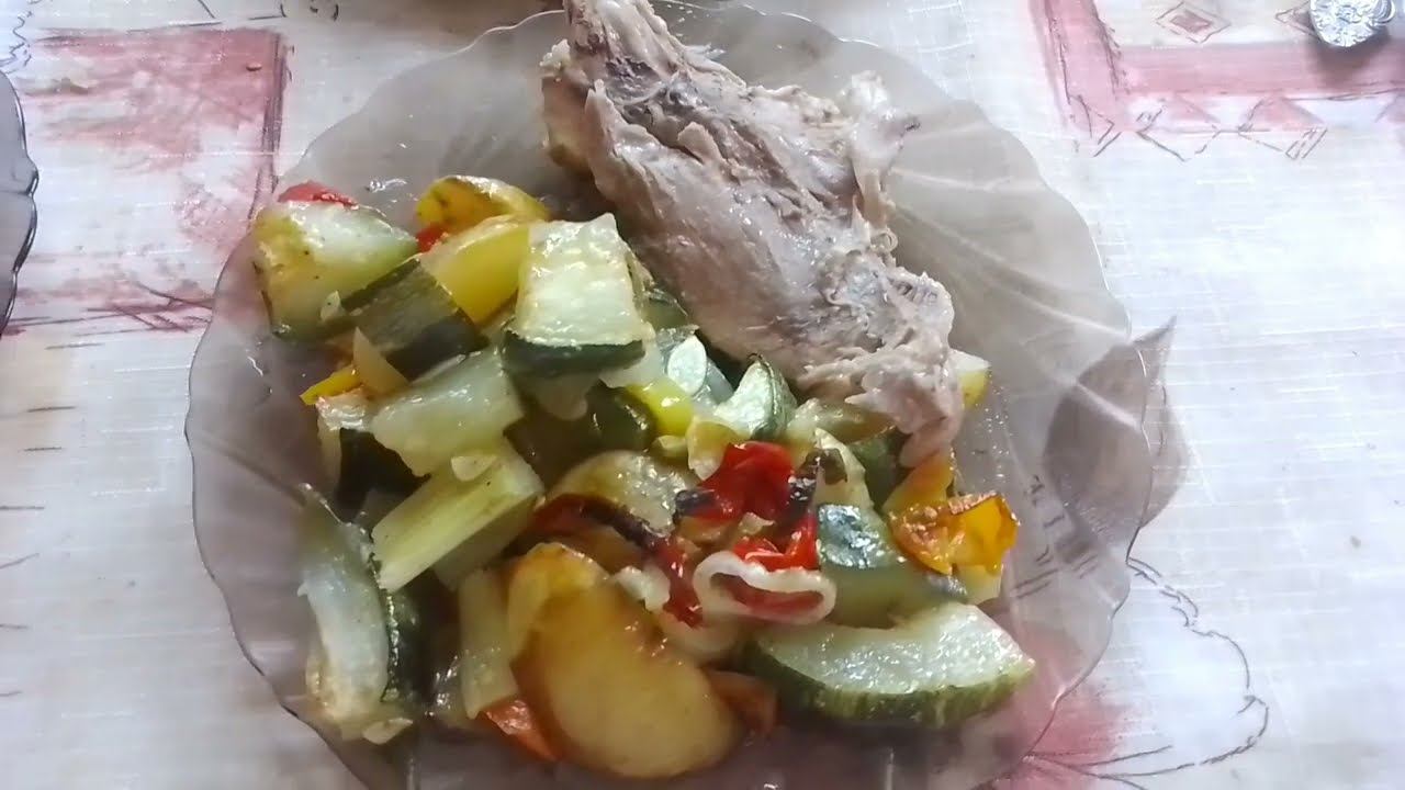 Овощи запеченые с тушёной рулькой Рецепт ОБЫЧНАЯ ЖЕНЩИНА