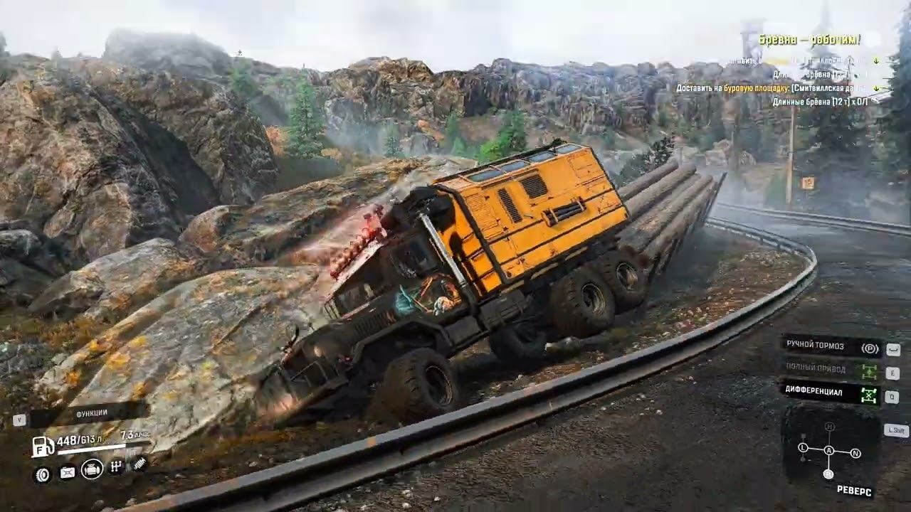 snowrunner контракт брёвна рабочим Michigan 6 часть