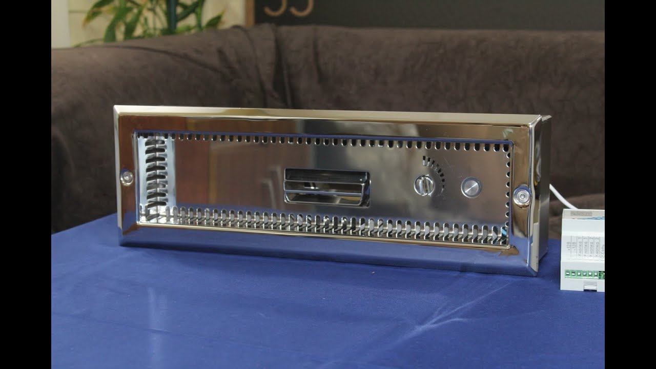 Р9-12 Противоток щелевой (закладная+панель лицевая) 78м3/ч с сенсорной кнопкой и блоком управления