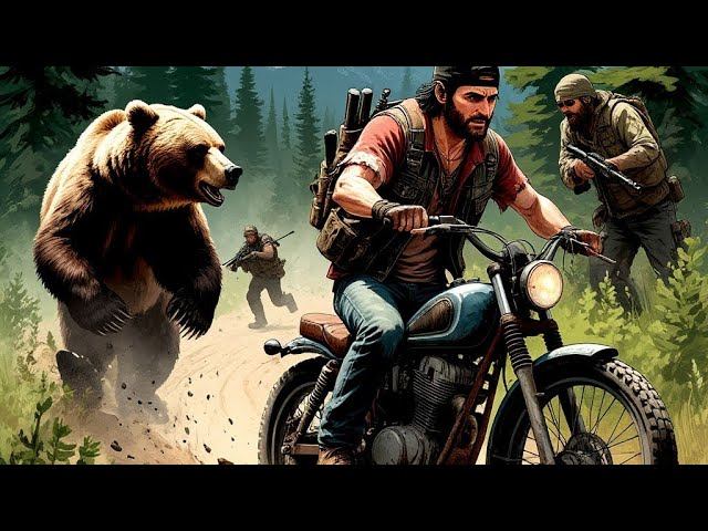 #18 Days gone жёсткая стычка с Медведем и снайпером, едем красть медикаменты у босса z фрика