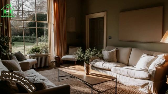 Гостиная в стиле винтаж идеи оформления (4)