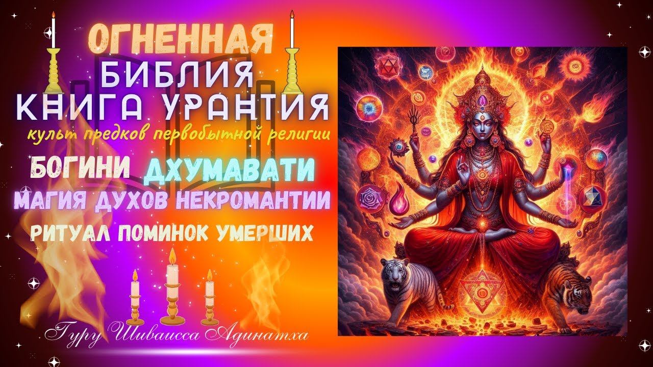 ОГНЕННАя Библия Книга Урантия - культ предков первобытной религии богини Дхумавати, магия духов