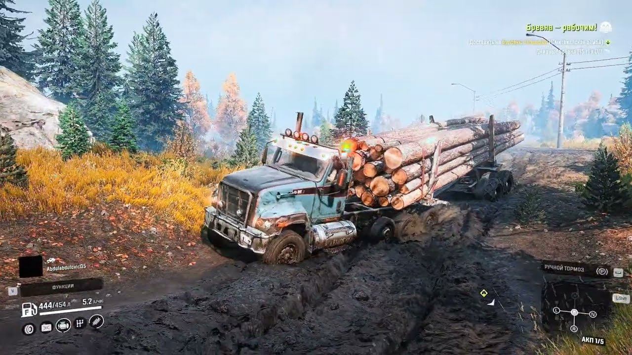 Snowrunner контракт - бревна рабочим.9 часть эпизод 4