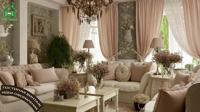 Гостиная в стиле винтаж идеи оформления (5)
