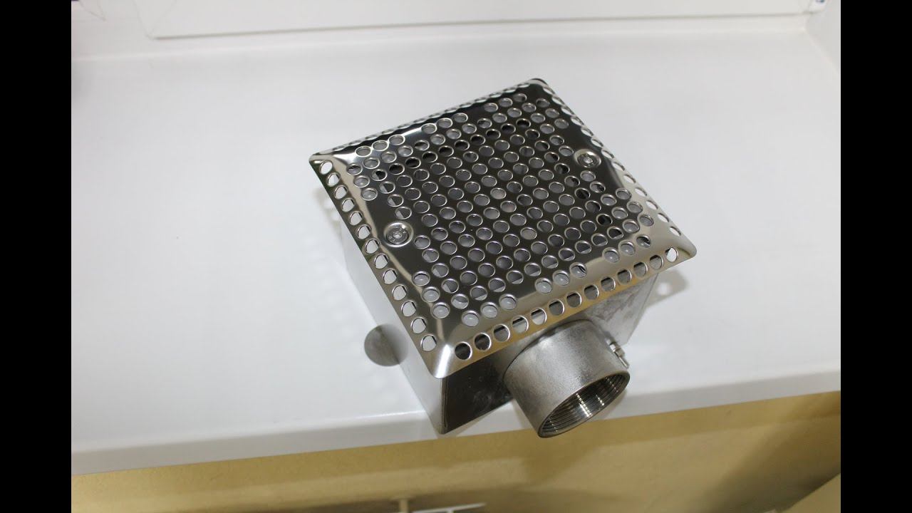 Р4-07 Донный слив квадратный 150х150х100 2" плитка