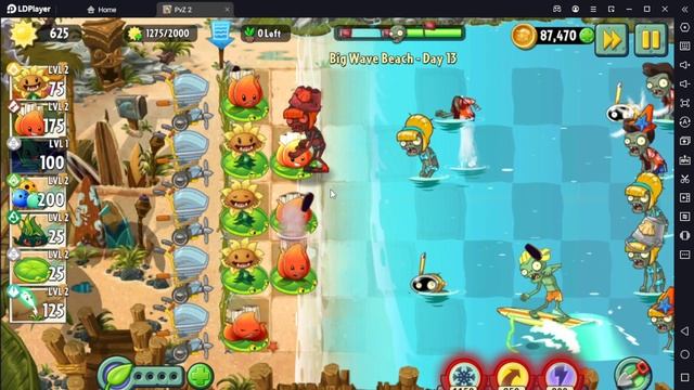 Растение против Зомби 2/PvZ2 Adventure Big Wave Beach Day 13/Большая Пляжная Волна День 13