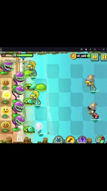 Растение против Зомби 2/PvZ2 Adventure Big Wave Beach Day 14/Большая Пляжная Волна День 14 #pvz