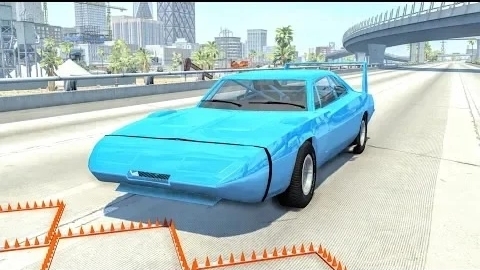 Массовая авария на полосе с шипами #15 – BeamNG Drive