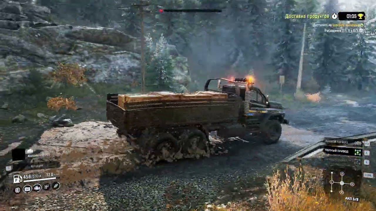 Snowrunner соревнование доставка продуктов на время